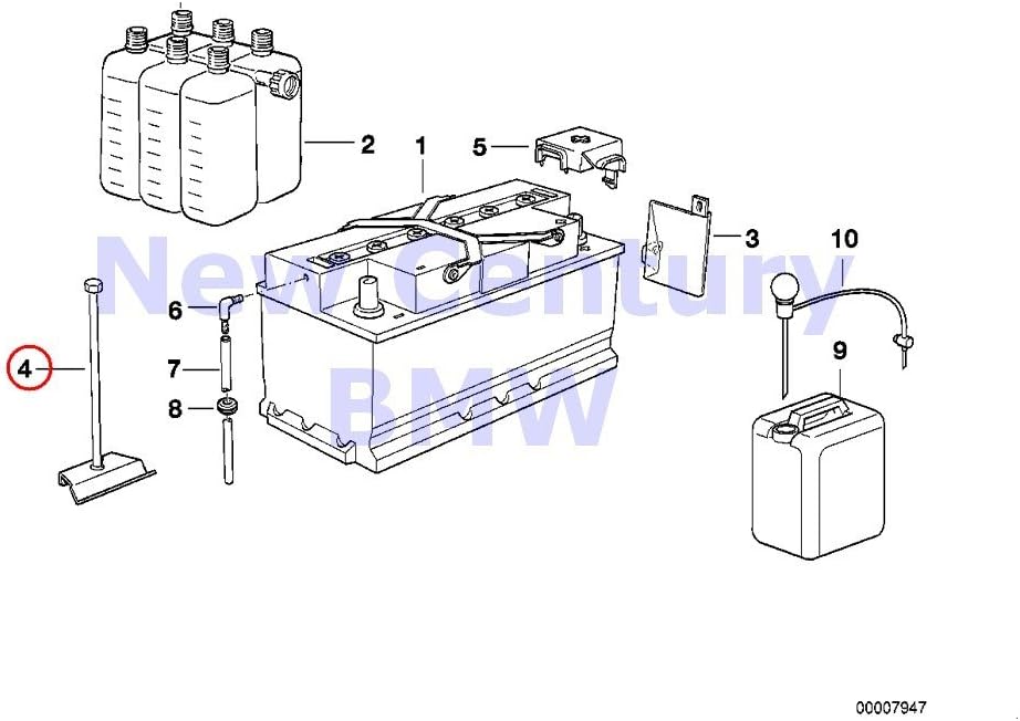 Amazon.com: BMW Genuine Battery Battery Hold Down 318i 318is 323i 325is ...