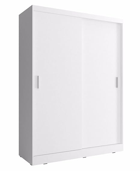 Sarah - Sliding 2 Doors Bedroom Wardrobe with Hanging Rail - White ...