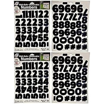 Amazon.com: 2" Peel & Stick Black SOLID Letters/Numbers, Everywhere Safe Decals, Always ...
