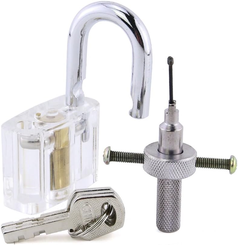 Loboo Idea Transparent Blade Padlock with Disc Detainer Lock Pick Tools ...