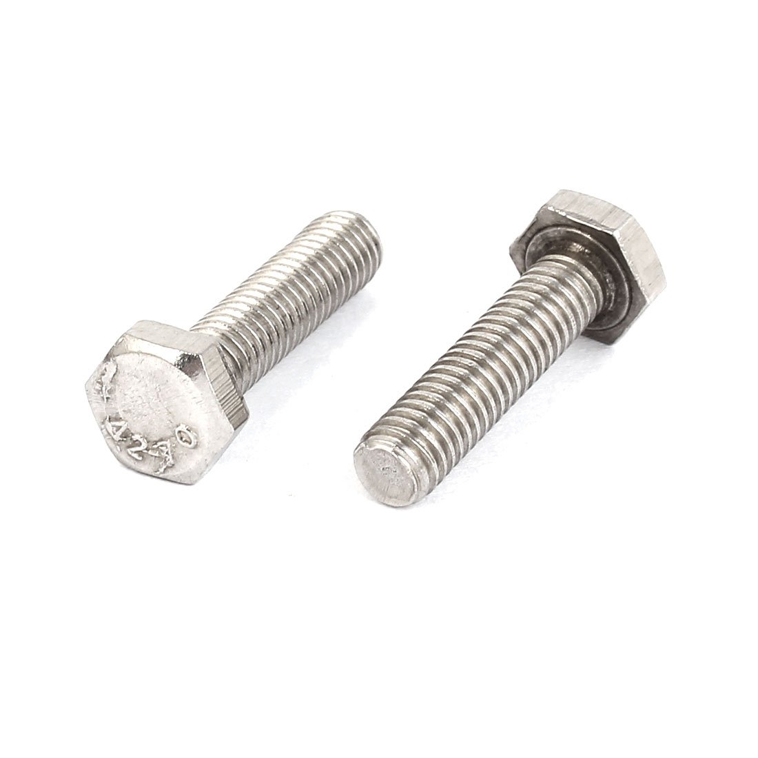 uxcell M6 x 25mm Stainless Steel Fully Thread Fasteners Hex Hexagon ...