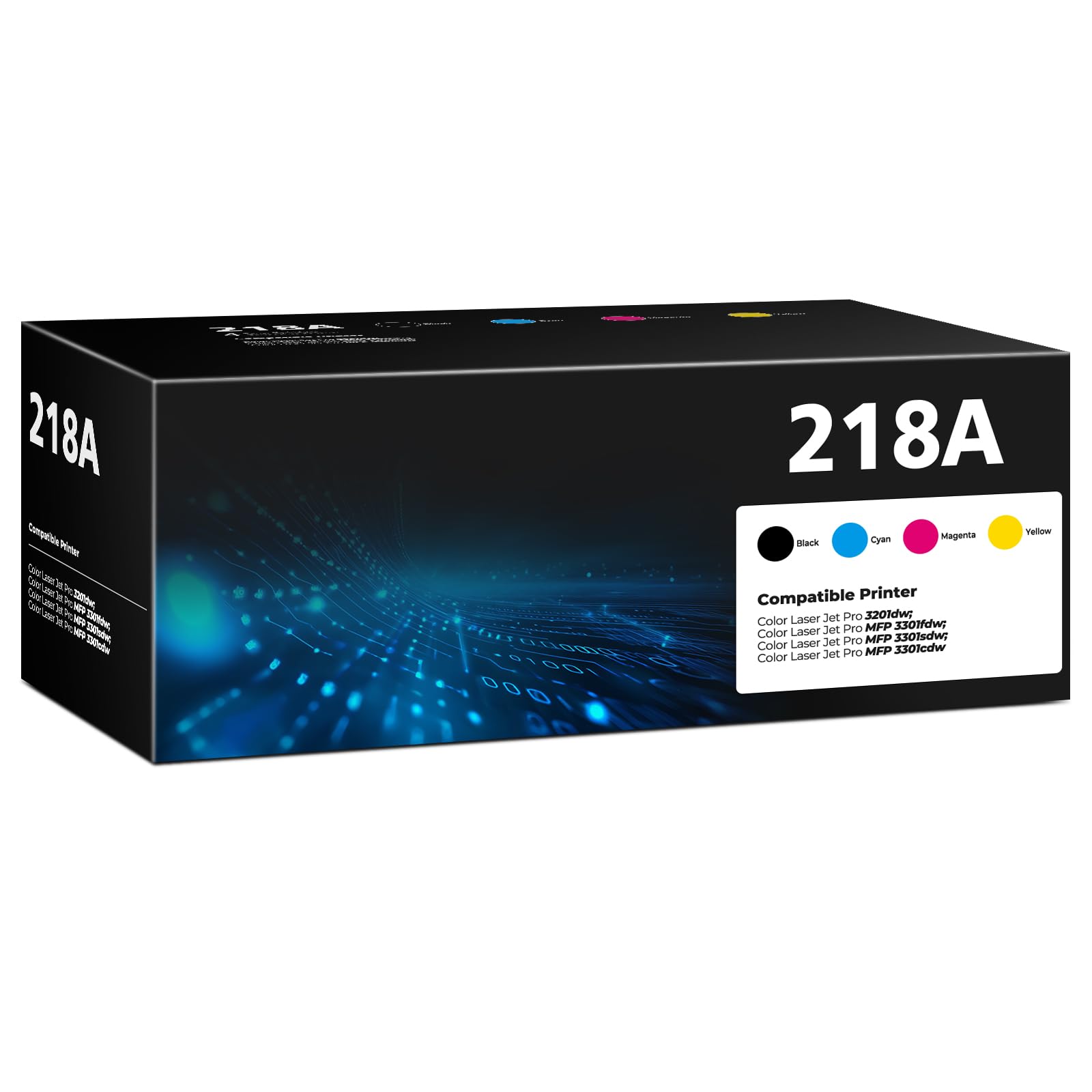 218A Toner Cartridges 4 Pack Color Laser Jet Pro 3201, MFP 3301 (with ...