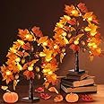 Amazon.com: Fall Tree with Lights Thanksgiving Decorations: 2 Pack 2 FT ...