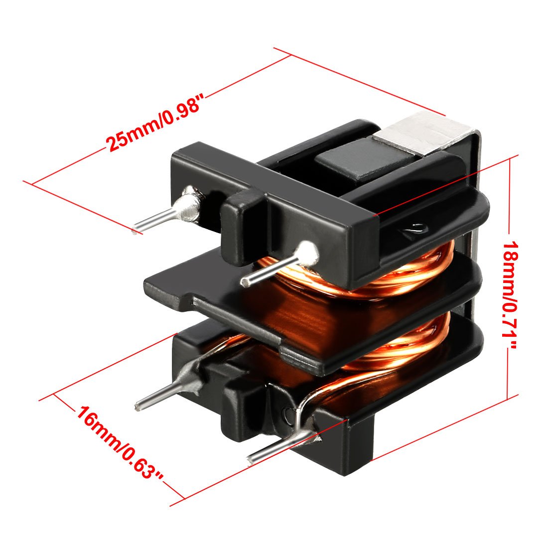 uxcell 2Pcs Toroid Magnetic Inductor Monolayer Wire Wind Wound 10mH ...