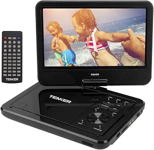 Amazon.com: TENKER 10.5" Portable DVD Player with Swivel Screen, 3 ...