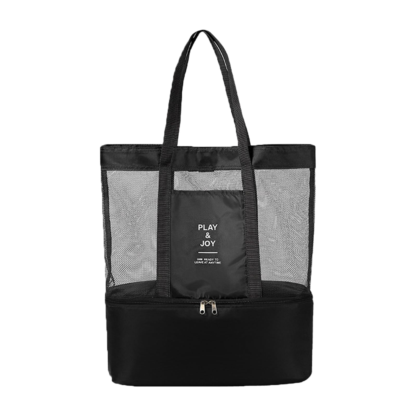 Waterproof Beach Bag with Cooler Compartment,Beach Bag Mesh Tote Bag ...