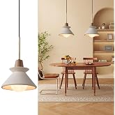 LC LIGHTCREW White Cement Pendant Light Nordic Island Light with ...