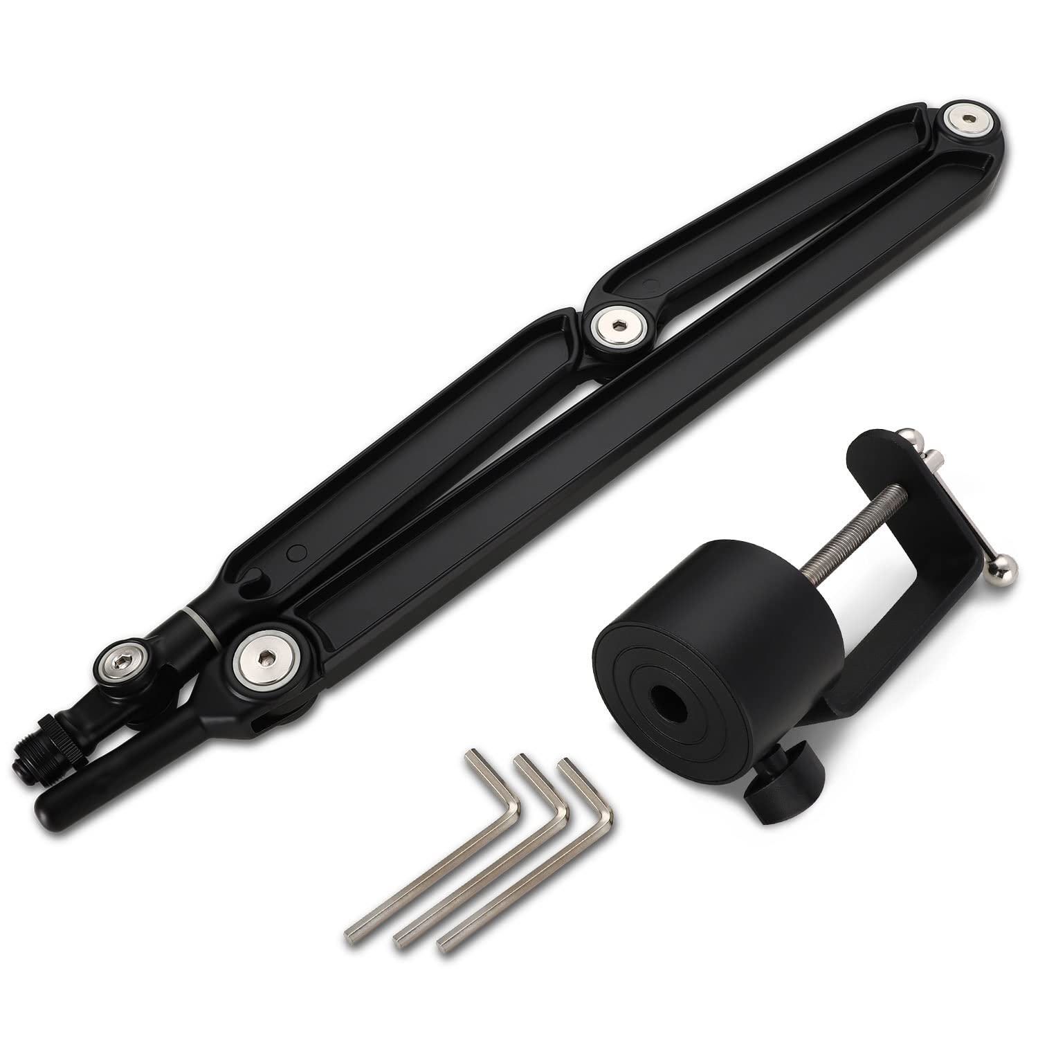 Mua Facmogu Black Overhead Mic Boom Arm Stand, 360° Rotatable Freely ...