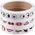Amazon.com: YTYKINOY 3 Rolls 3000pcs Colorful Eye Nose Mouth Cute Self ...