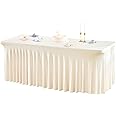 Amazon.com: 1 Pack Ivory Table Clothes for 4 Foot Rectangle Tables, One ...