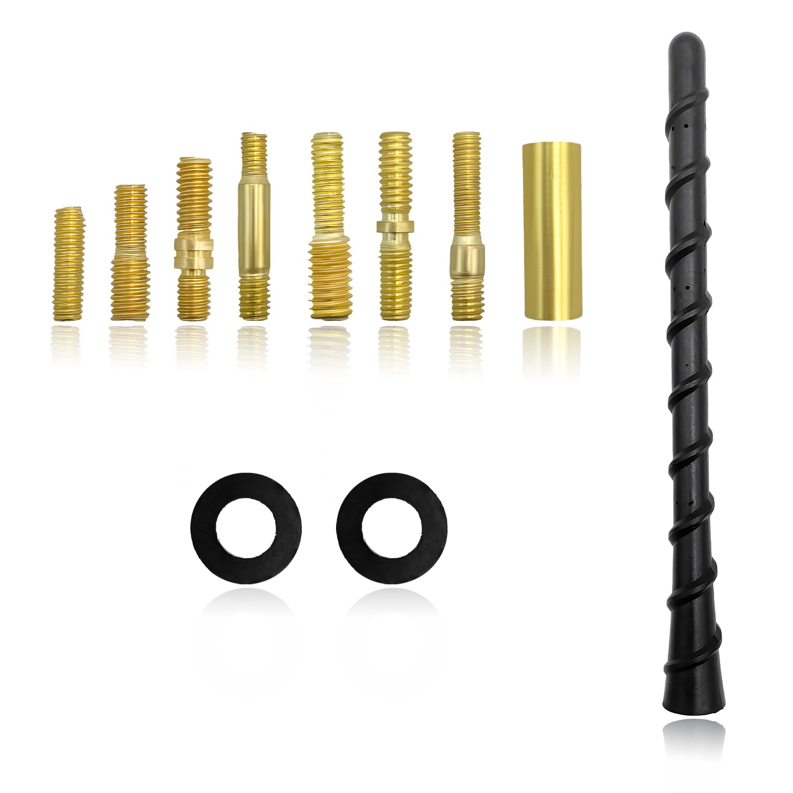Sylvil Car Spiral Antenna, Flexible 7 Inches PVC Radio Antenna Toppers ...