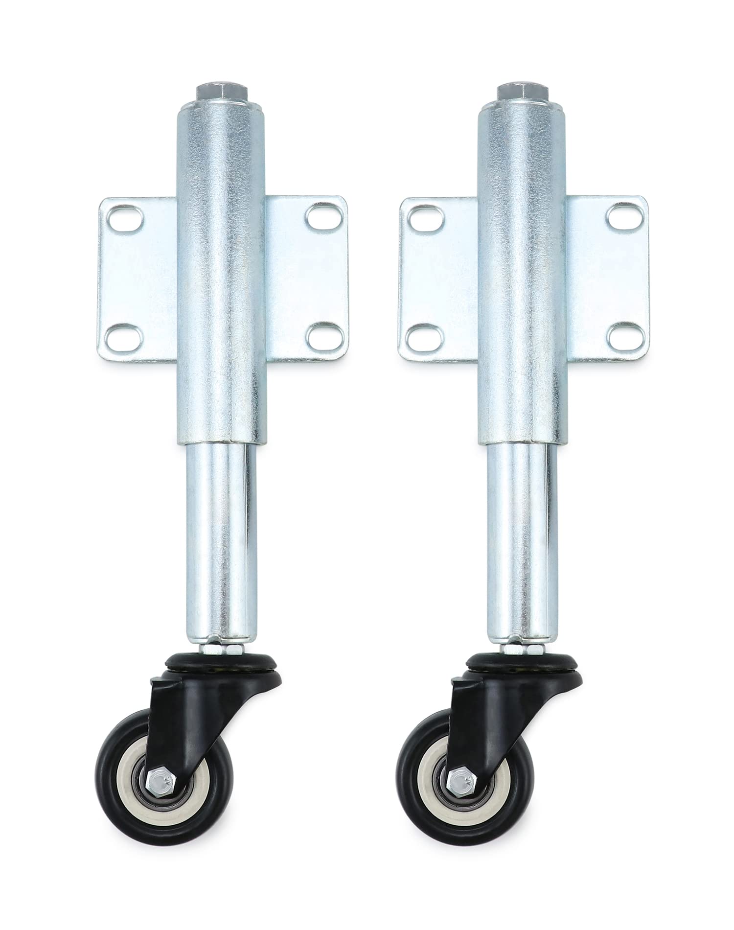 QWORK 2" Swivel Spring Loaded Gate Caster, 2 Pack Heavy-Duty Thick ...