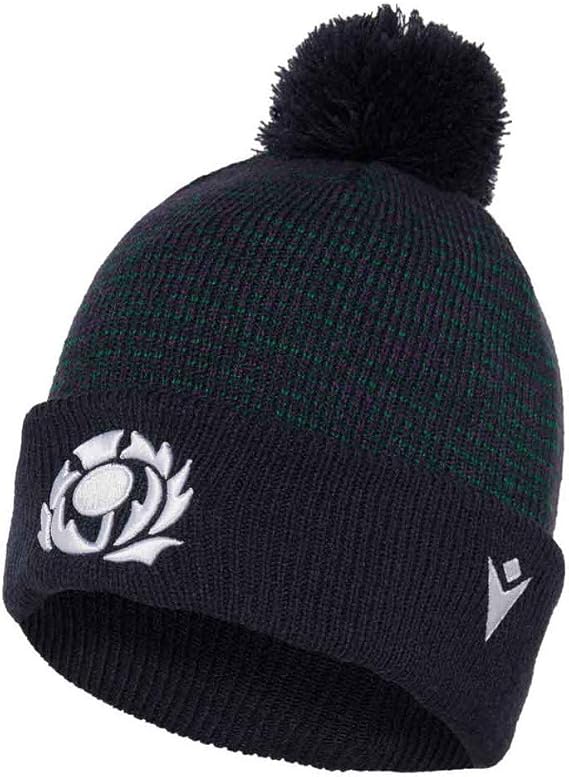Macron Scotland Rugby Bobble Hat - Navy 1SZE: Amazon.co.uk: Clothing