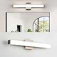 YHTlaeh Bathroom Vanity Light Brushed Nickel Square LED 24 inch 14W ...