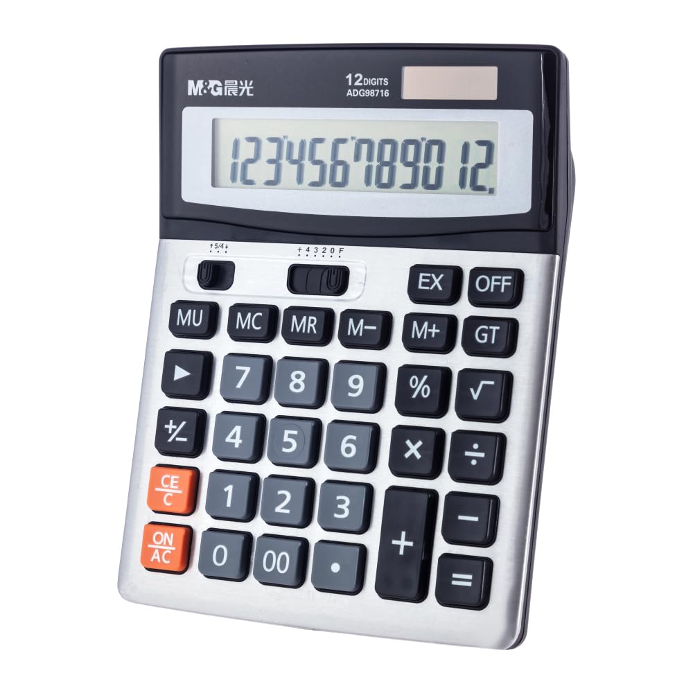 Mua M&G Desk Calculator 12 Digit Office Calculators with Large LCD Display, Dual Solar Power and ...