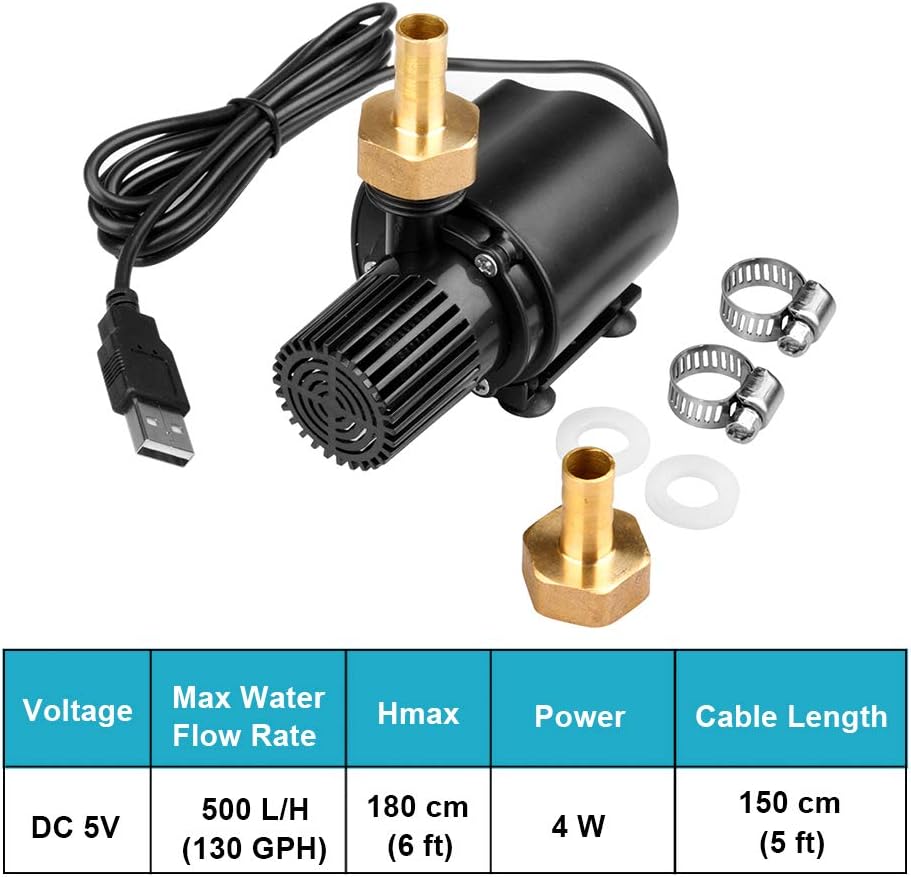 TSSS Male Thread Centrifugal Submersible Clear Water Pump 4W USB ...