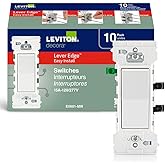 Leviton Lever Edge 15 Amp 3-Way Rocker Switch, 10-Pack, E5603-MW, White ...
