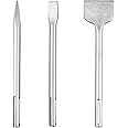12-Inch SDS Max Chisel Set, SUNGATOR Heavy Duty Rotary Hammer Chisel Bit Set with Storage Box ...