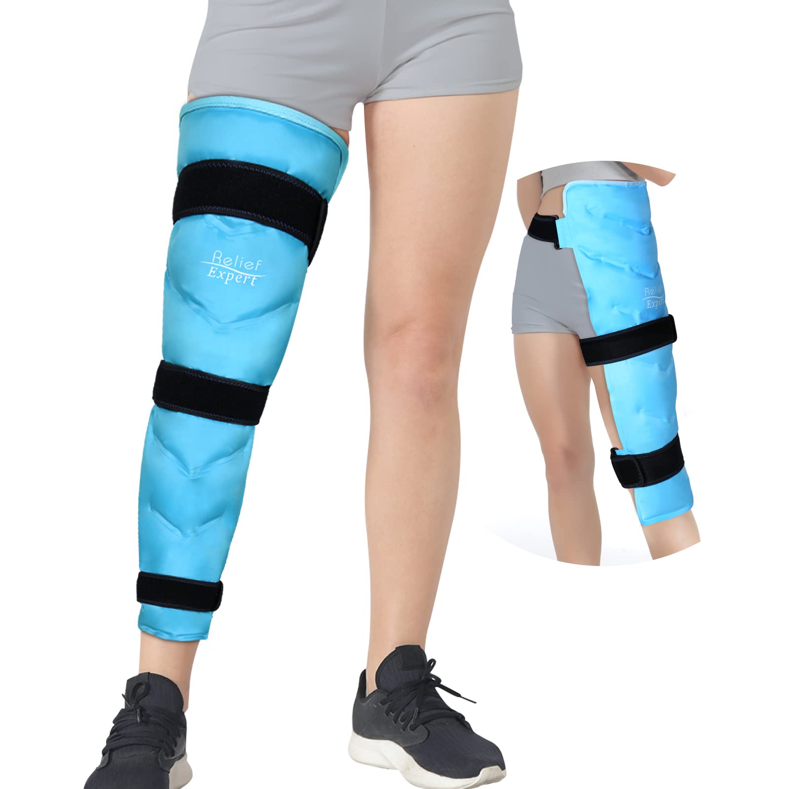 Relief Expert Large Ice Pack for Leg, Knee, Hip, Reusable Gel Cold Pack ...