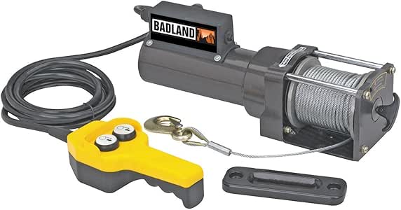 Amazon.com: Badland 1500 lb. Capacity 120 Volt AC Electric Winch: Home ...