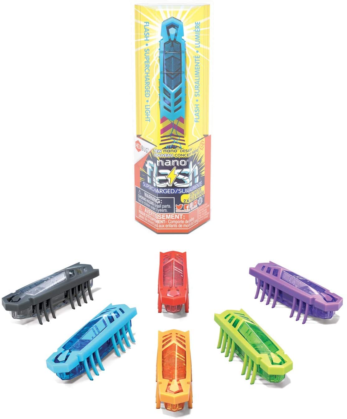 HEXBUG Flash Nano Single - Interactive Sensory Vibration Toy For Kids - Assorted Colors on ...