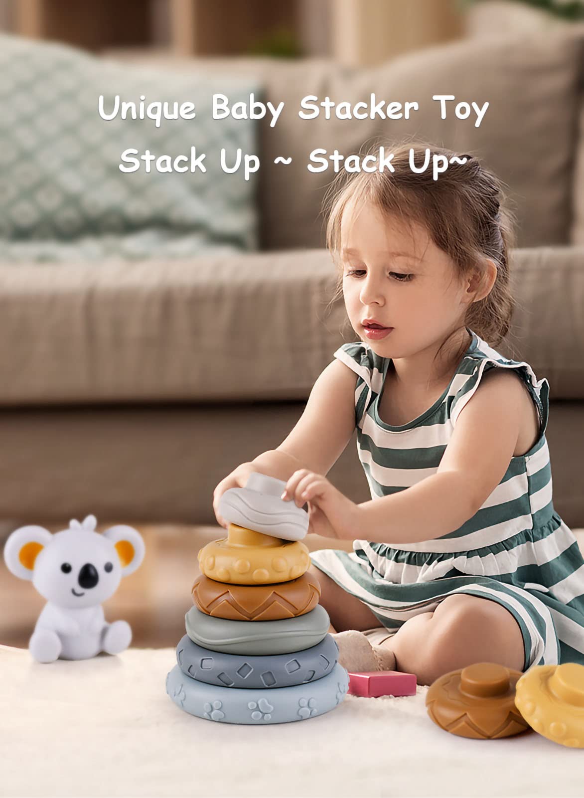 Mua KAMINRUN Baby Sensory Stacking Rings, 6 Pcs Stacking & Nesting ...