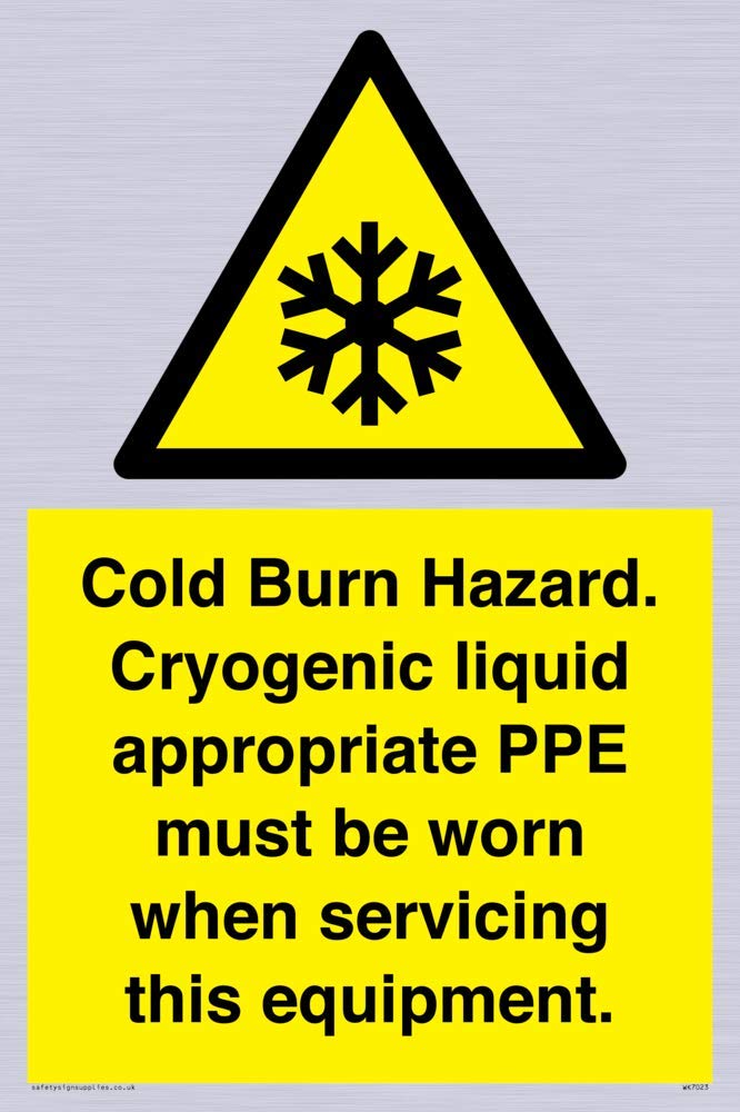 Cold Burn Hazard. Cryogenic liquid appropriate PPE must be worn when ...
