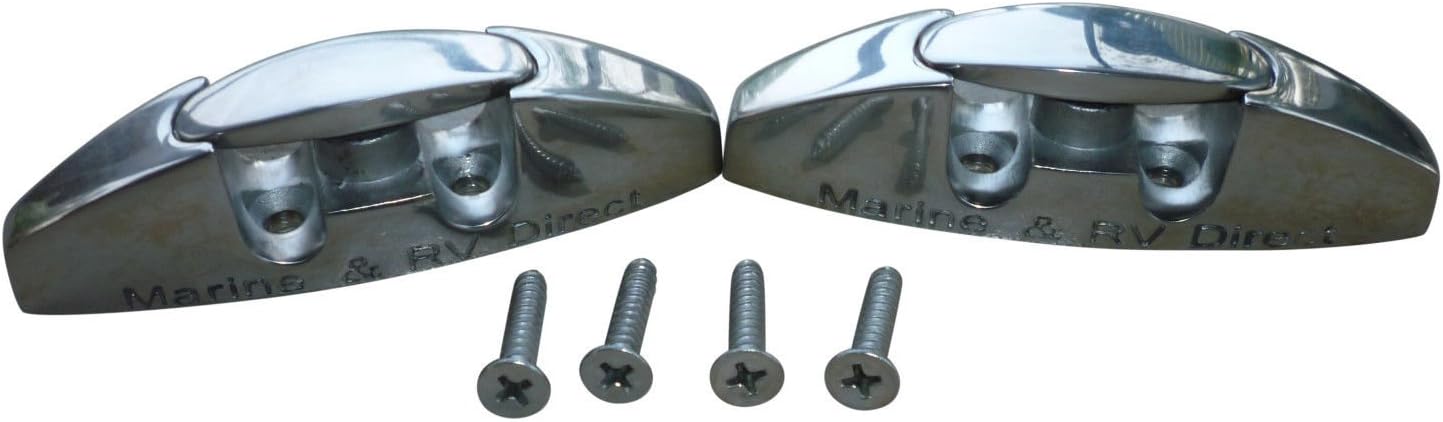 Amazon.com : (2) 316s Stainless Steel Boat Fender Cleats : Sports ...