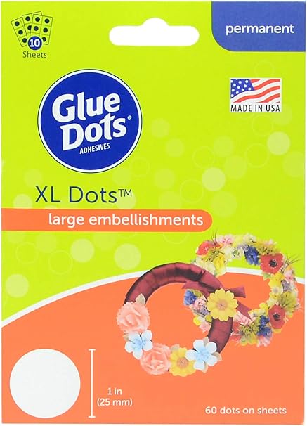 Amazon.com: Glue Dots Permanent Adhesive Dot Sheets, Extra Large ...