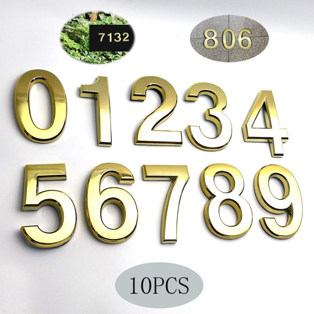Amazon.com: 10 Pcs 3D Mailbox Numbers(0-9), 2 Inch Plastic Self ...