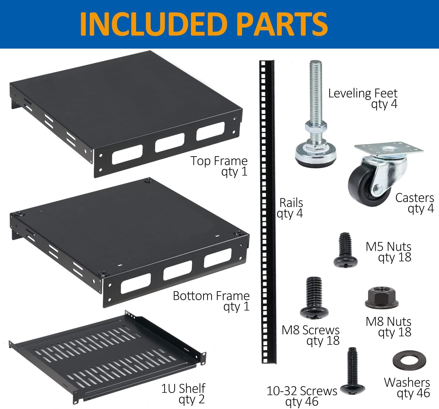 Mua 10U Open Frame Rack for Servers & AV Gear - Wall Mountable Design ...