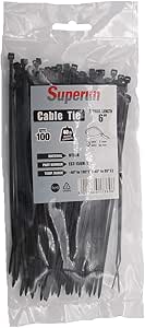 Amazon.com: Superun 6 inch selflocking cable tie, 40 lbs tensile ...