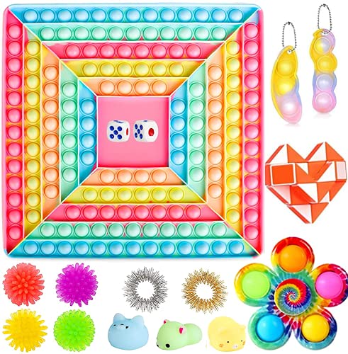 Big Fidget Packs, 168 Bubble Jumbo Fidget Toy Pack Sensory Fidget Toy ...