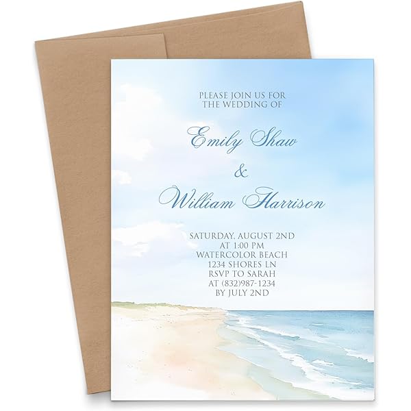 Beach destination wedding invitation wording | Honestweddingadvice.com