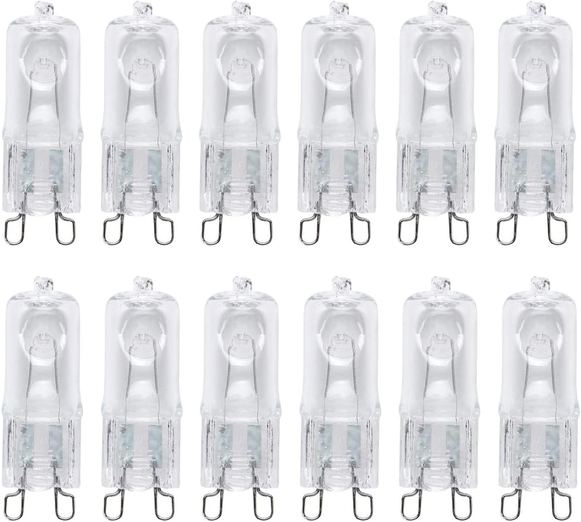 G9 40W Clear Halogen Capsule Bulbs Dimmable,220-240V, Warm White 2700K ...