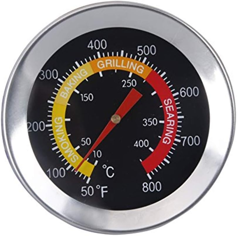 GasSaf 6cm Smoker Grill Thermometer Charcoal Pit Oven BBQ Temperature ...
