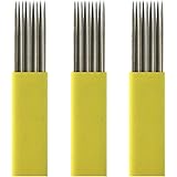 Amazon.com: Microblading Double Shading 9 Pins Needle 100pcs 9M1 ...