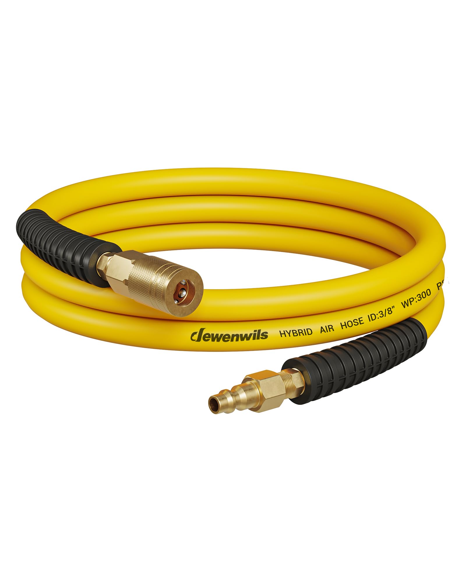 DEWENWILS 3/8 Inch x 6FT Air Hose 300 PSI, Heavy Duty Air Compressor ...