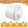 4" PVC Sewer Cleanout Adapter with Plug Pipe Fitting, PVC DWV Flush ...