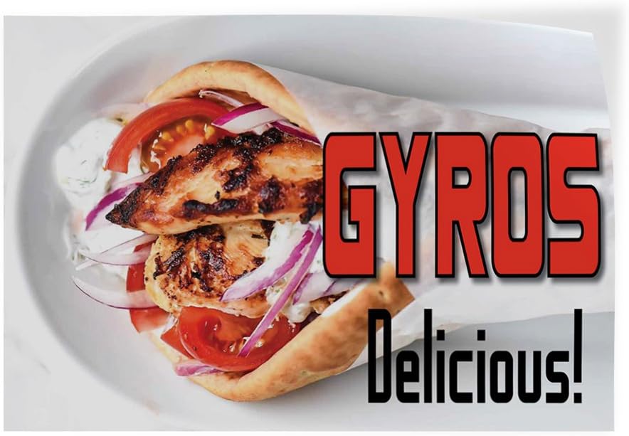 Amazon.com: Decal Stickers Multiple Sizes Gyros Delicious Outdoor ...