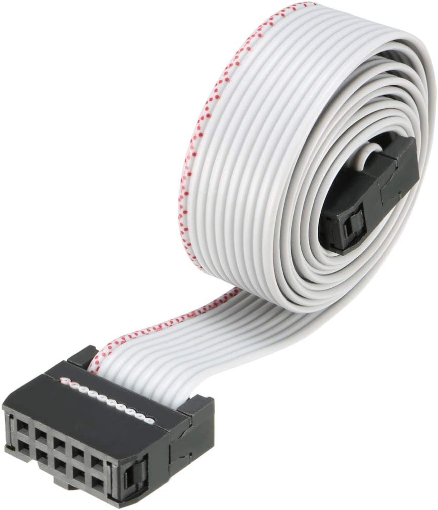 sourcing map IDC Gray Wire Flat Ribbon Cable 10 Pins: Amazon.co.uk ...