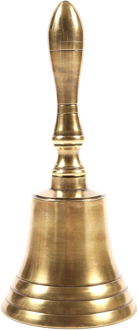 6" Antique Vintage Brass Hand Bell for School Pub and Reception - Solid ...