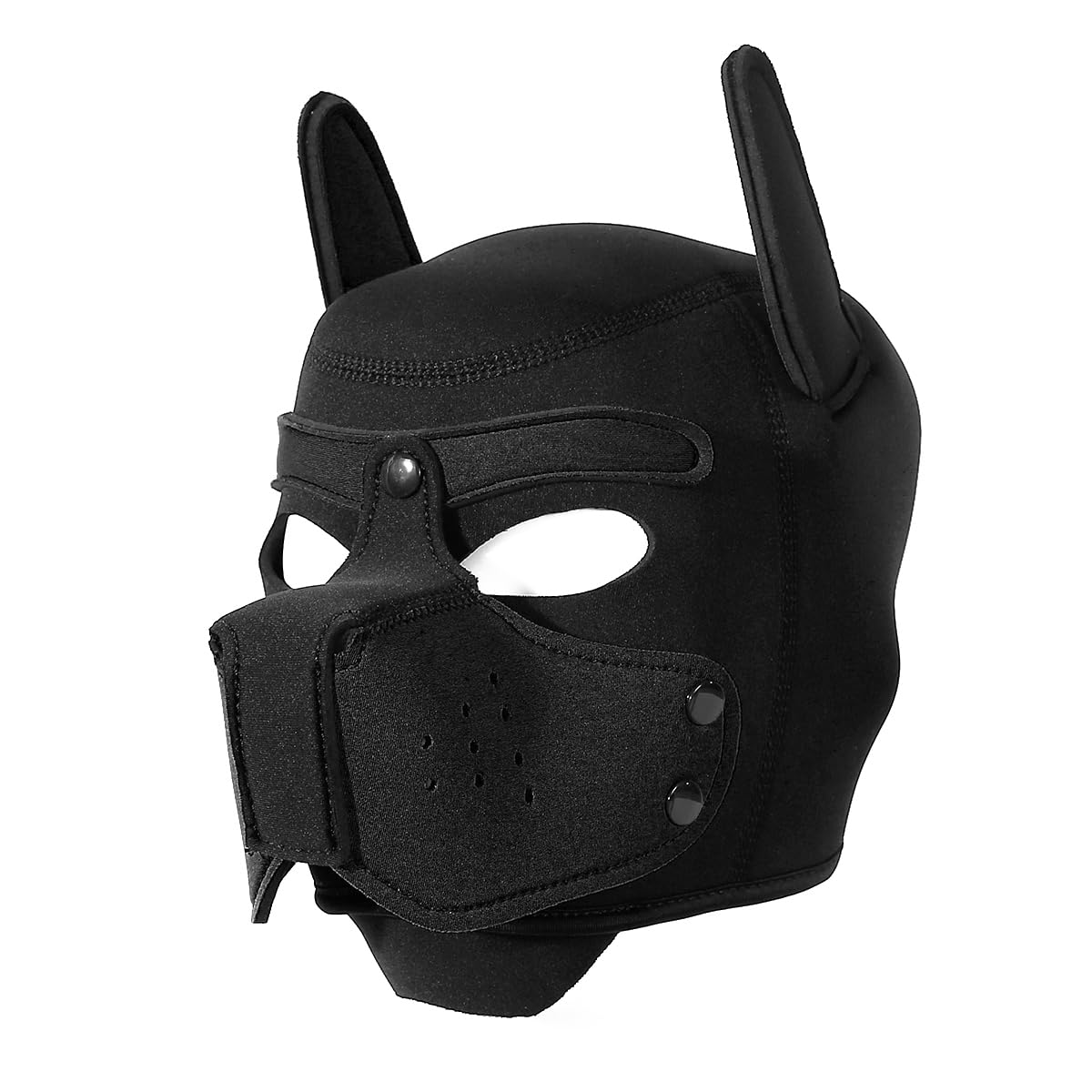 Neoprene Puppy Face Muzzle Dog Removable Full Face Pup Hood Mask (Black ...