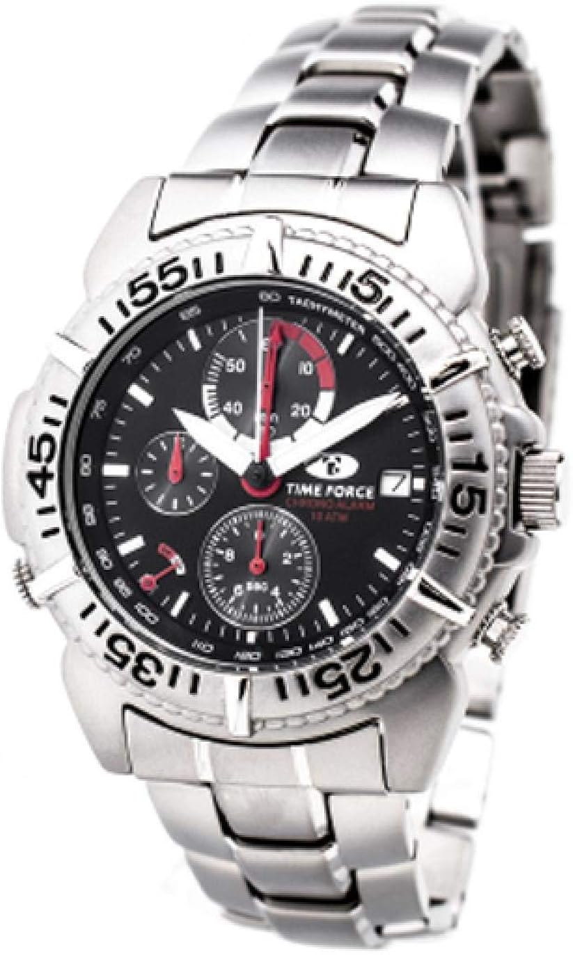 TIME FORCE Reloj Analógico para Hombres de Cuarzo con Correa en Acero ...
