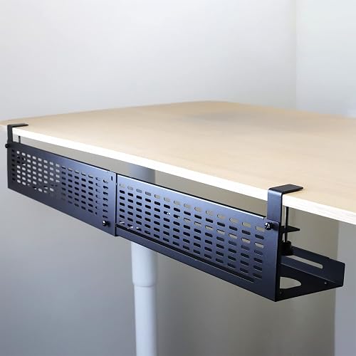 AEONS Universal Under Desk Cable Management Tray-Clamp Mount Hinged ...
