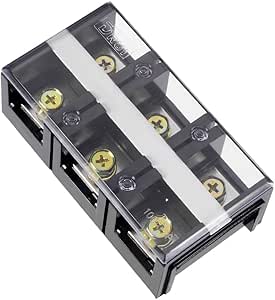 Amazon.com: uxcell Dual Rows 3 Positions 600V 100A Wire Barrier Block Terminal Strip ...