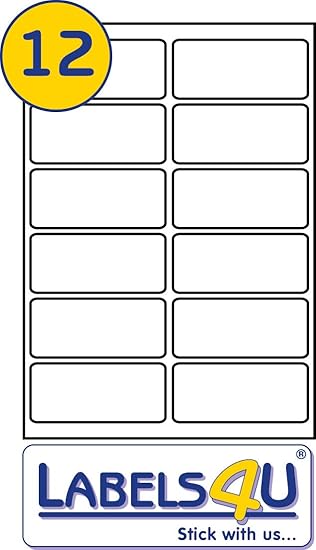 12 Labels Per Page Sheet 50 Sheets Self Adhesive A4 Address Labels 