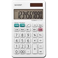 Amazon.com : Sharp EL377WB EL-377WB Large Pocket Calculator, 10-Digit ...