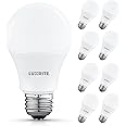 LUXRITE A19 LED Light Bulb 60 Watt Equivalent, Non Dimmable, CRI80, 3500K Natural White, 800LM ...