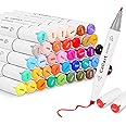 Amazon.com: Caliart 41 Colors Dual Tip Art Markers Permanent Alcohol ...